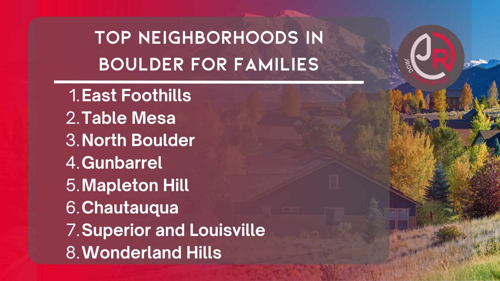 The 8 Best Neighborhoods in Boulder for Families